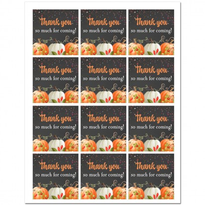 Fall Pumpkin Favor Tags by That Party Chick - Elegant Pumpkin